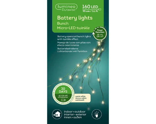 Micro LED Durawise bunch lights 8 function twinkle effect BO outdoor g ...