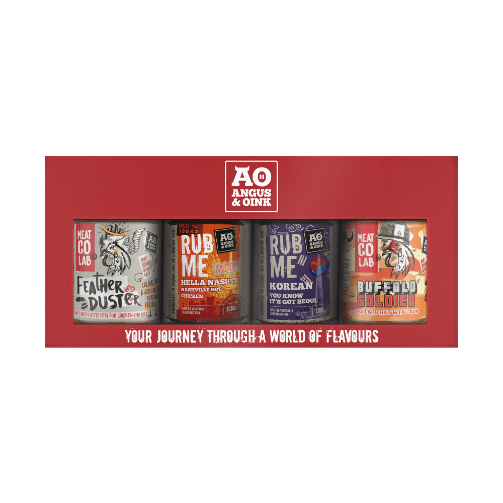 Angus & Oink Wings & Chicken Gift Pack (4x 200g BBQ Seasonings ...